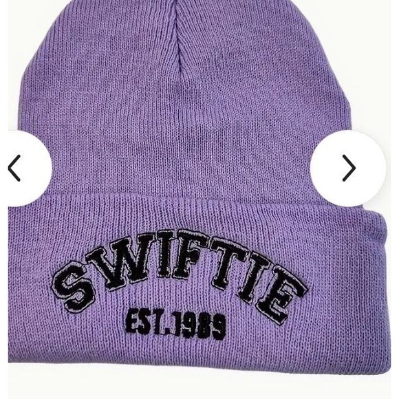 Accessories | Swiftie Purple Beanie Cap | Poshmark